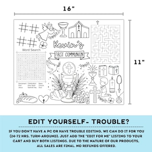 Editable First Communion Coloring Page | First Community Activity Page ...