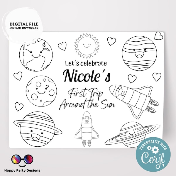 First Trip Around the Sun Birthday - Etsy