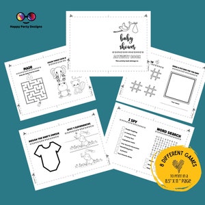 Printable Baby Shower Kids Activity Booklet | Coloring Book for Baby ...