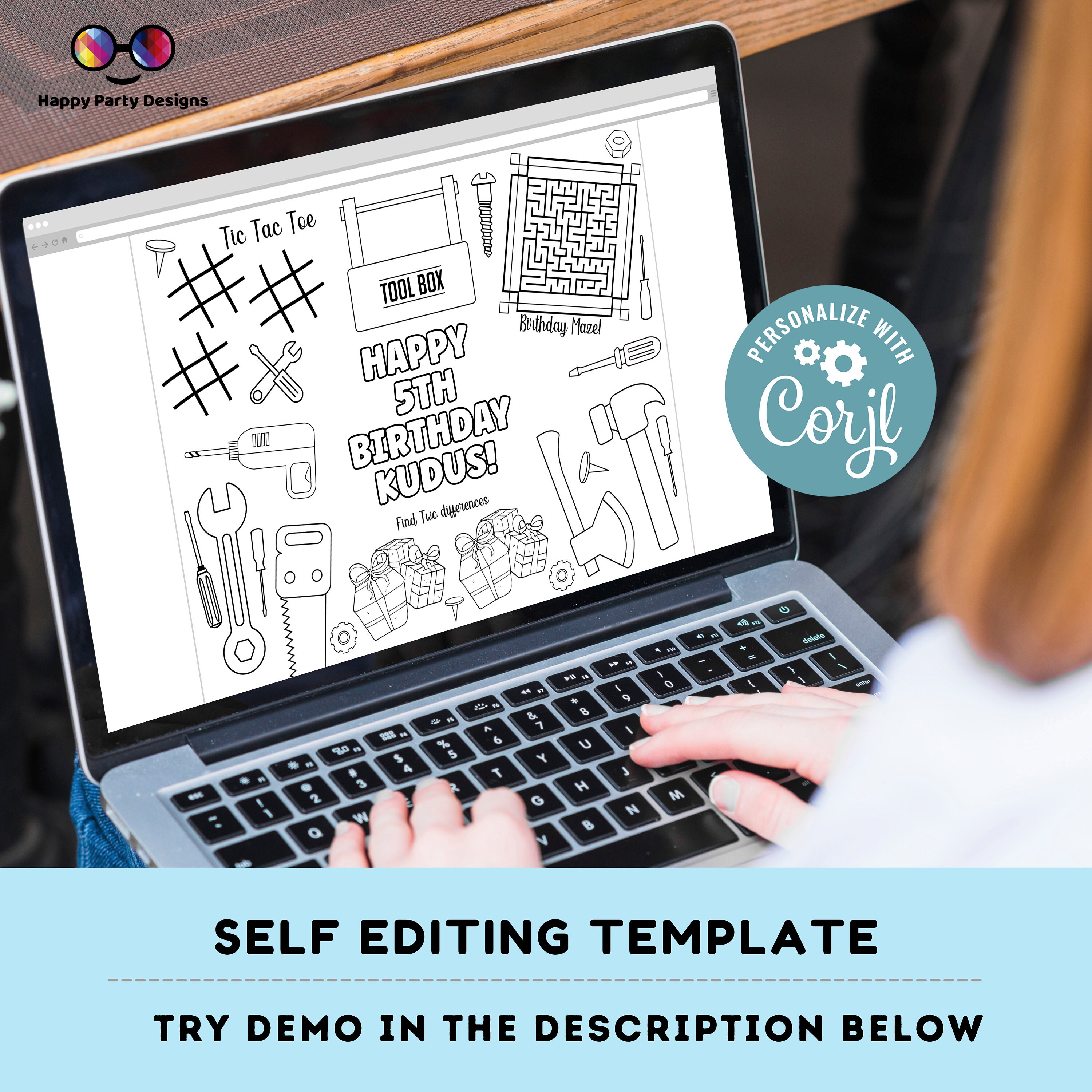 Editable Tools Coloring Activity Page Editable Tools - Etsy