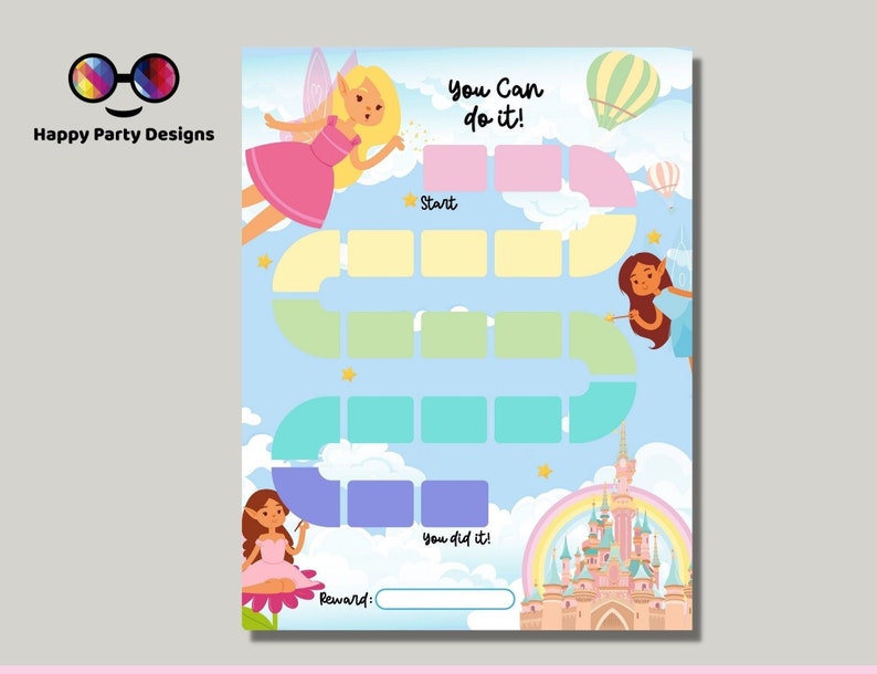 Printable Fairies Reward Chart | Behavior Chart | Daily Chore Chart ...