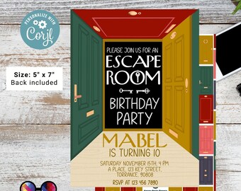 Editable Escape Room Birthday Invitation Template Printable - Etsy
