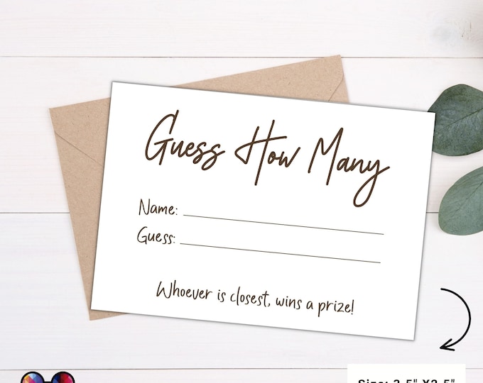 Printable PDF Guess How Many Raffle Ticket Template Guessing Game Draw ...