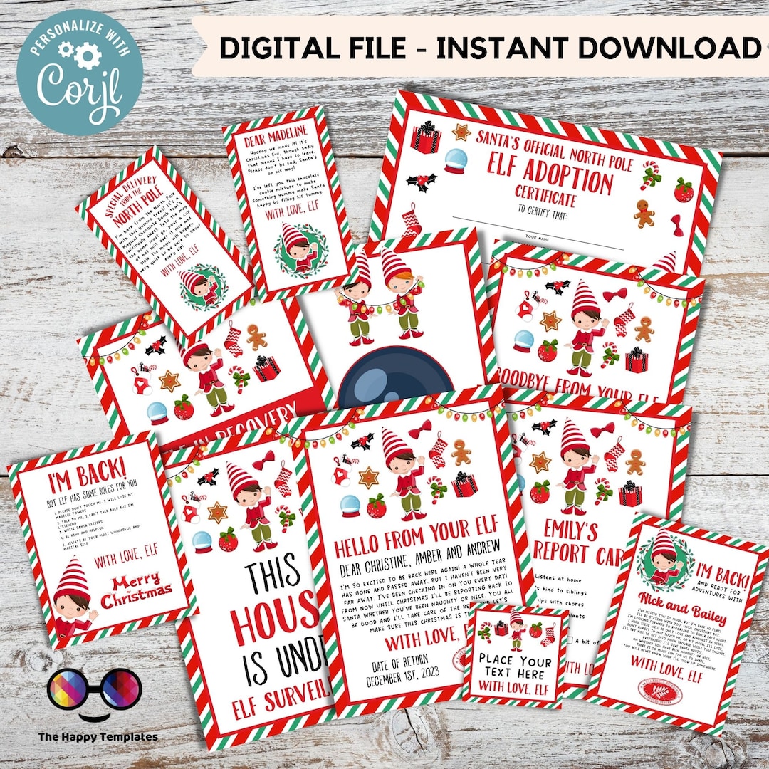 Editable Elf Bundle | EDITABLE Elf Activity Kit Bundle | Elf Letters ...