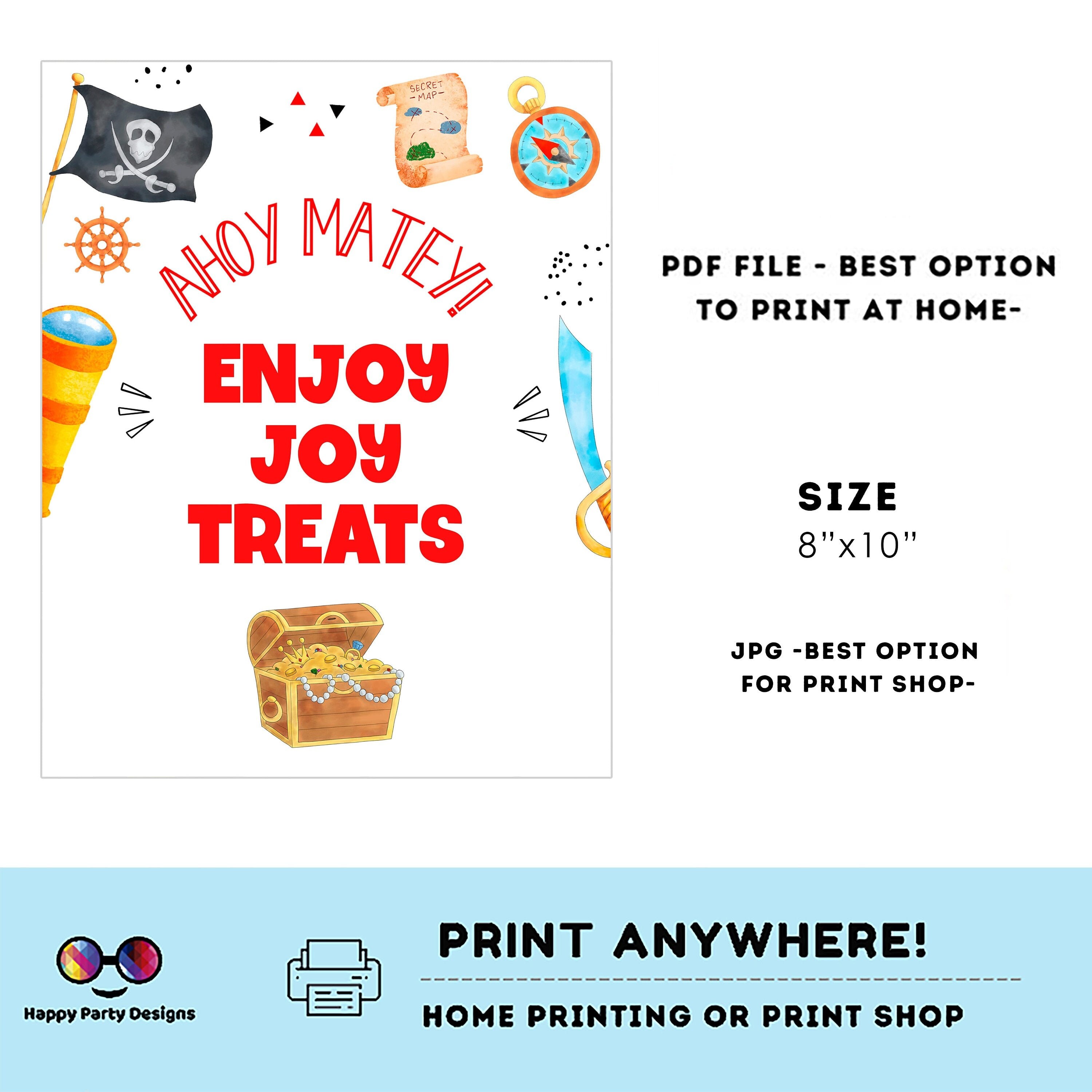 Editable Pirates Birthday Signs (3) | Pirates Party | Boy Birthday ...