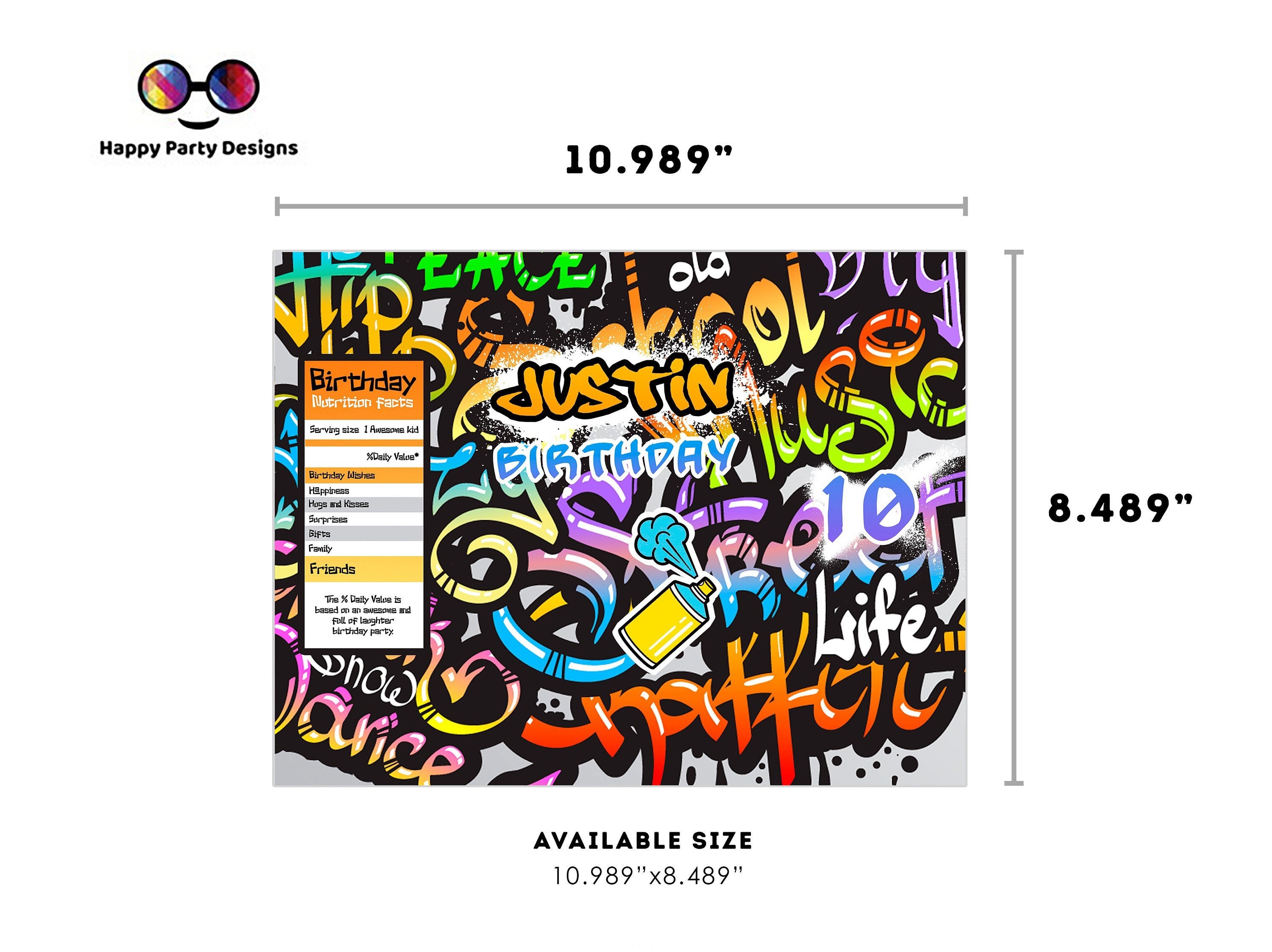 Editable Graffiti Chip Bag Digital Graffiti Printable Chip - Etsy