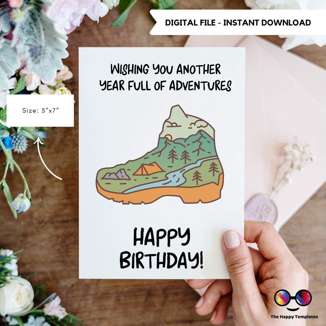 Printable Trekking Birthday Card Printable Greeting Card - Etsy