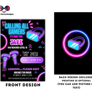 Editable Video Game Invitation | Gamer Invitation | Video Game ...