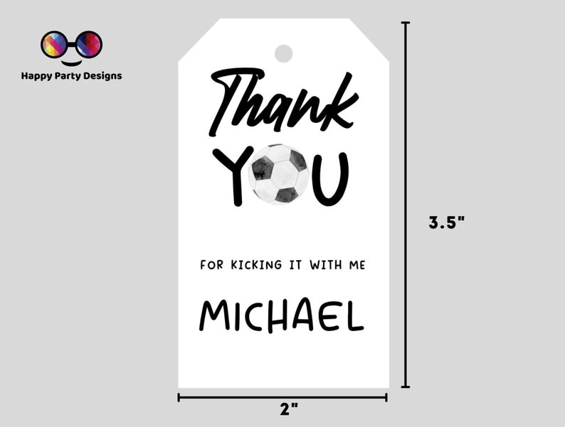 Editable Soccer Favor Tags Soccer Thank You Tags Soccer - Etsy