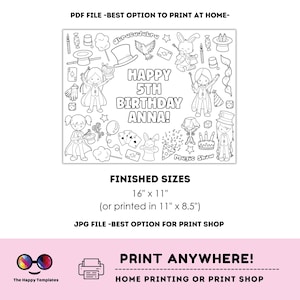 Editable Magic Show Coloring Page | Girl | Placemat Coloring Page | Any ...