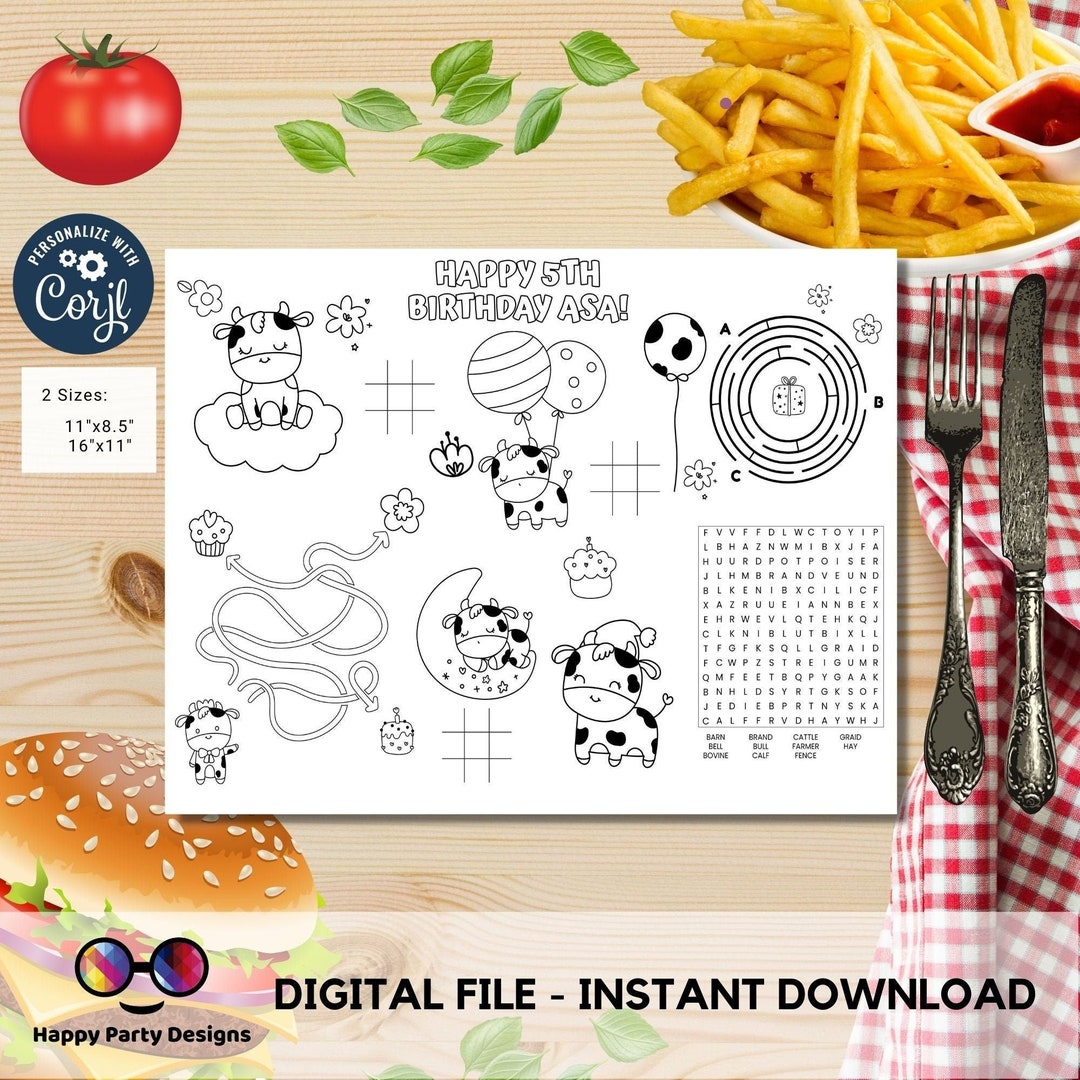 Editable Cow Baby Coloring Activity Page | Cute Cow to Color | Any Age ...