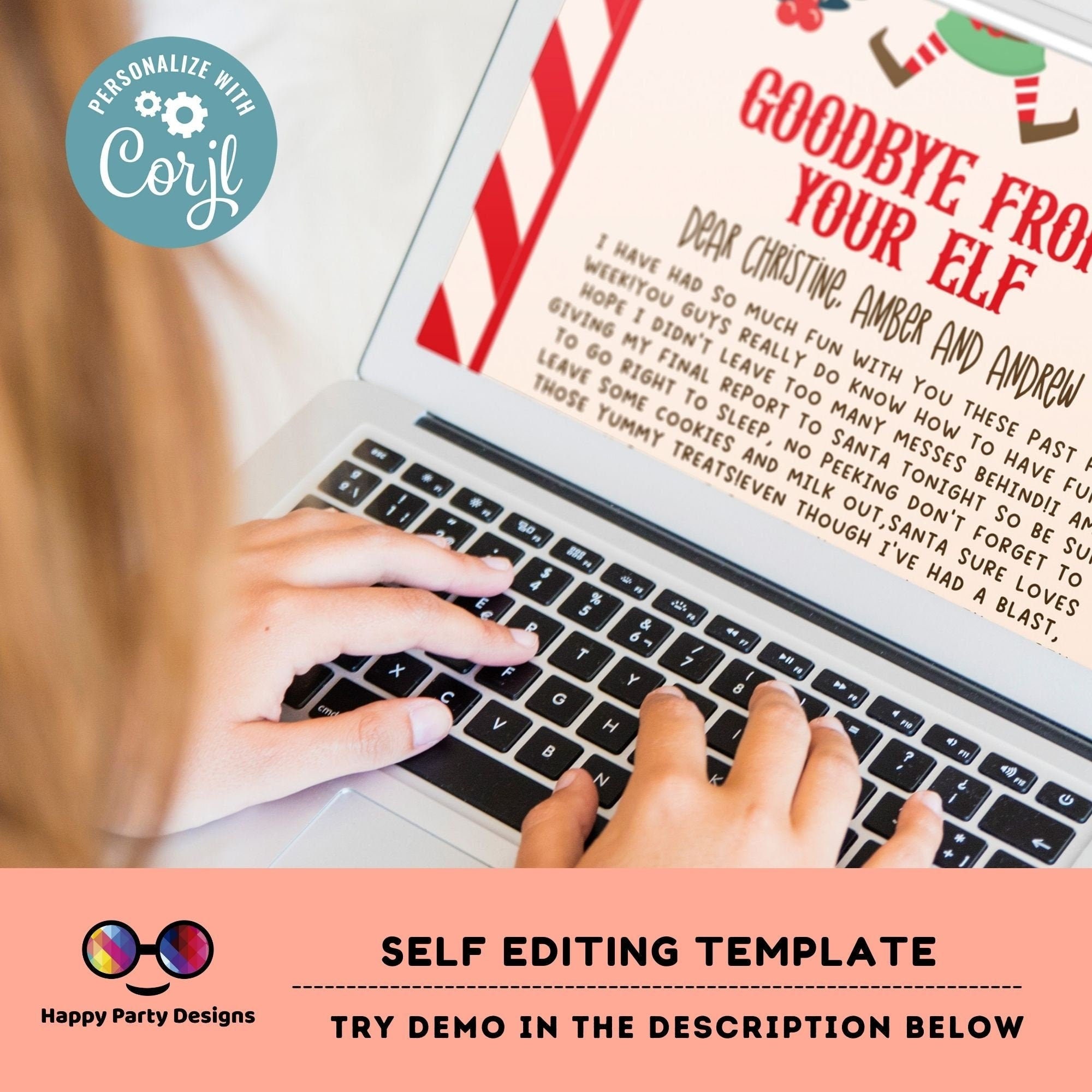 Editable Elf Goodbye Letter | Goodbye Letter Christmas| Elf Christmas ...