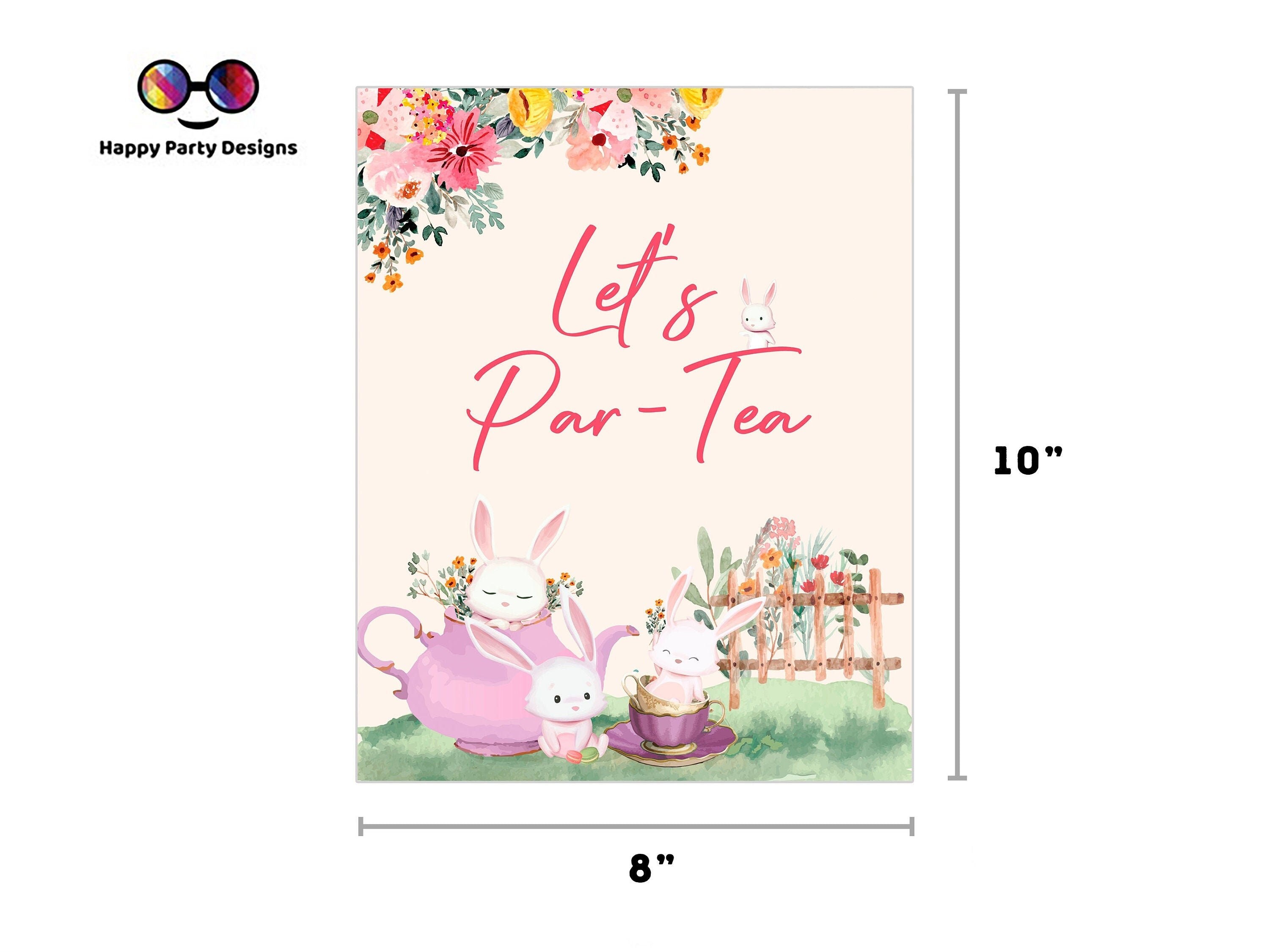 Editable Tea Party Signs Birthday Baby Shower Tea for - Etsy