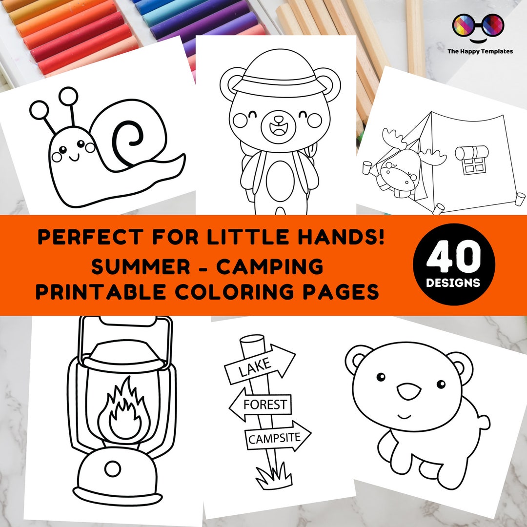 Summer Camp Printable Coloring Pages | for Kids | Summer Camping ...