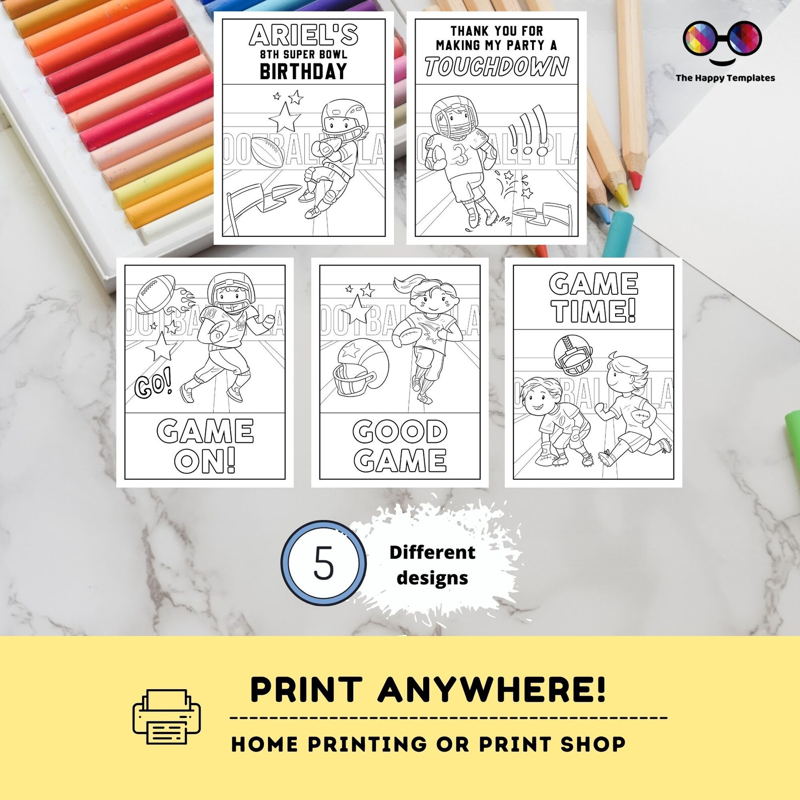 Editable American Football Coloring Pages 5 | American Football ...