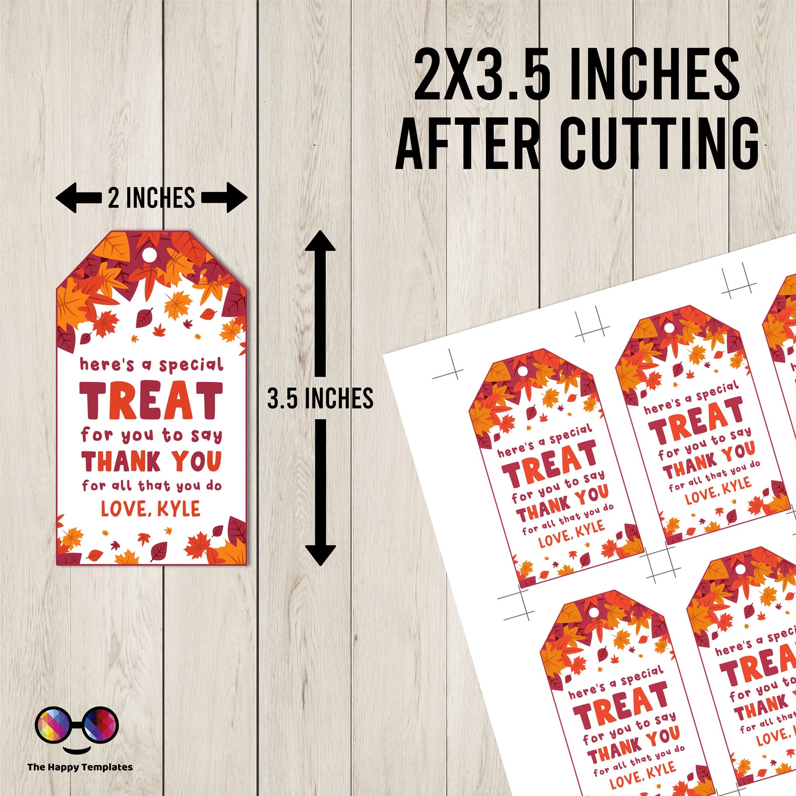 Appreciation Editable Favor Tags | Treat Thank You Tags | Sweet ...