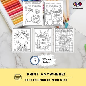 Lemonade Coloring Pages | Two Sweet | Lemon Party | Lemonade Stand Kid ...