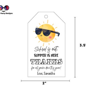 Teacher Appreciation Gift Tag Template | Editable Sunshine Thank You ...