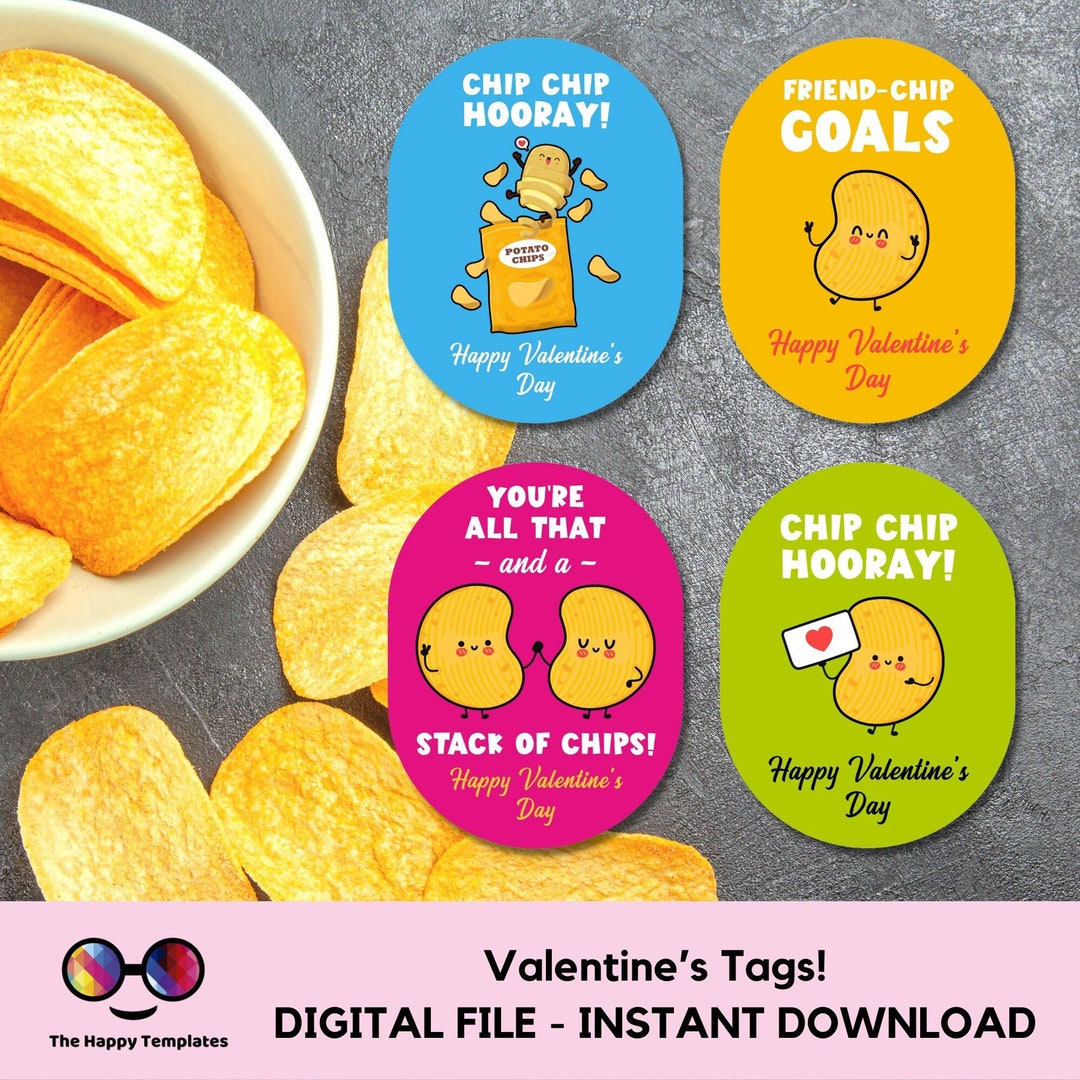 Valentine Tag for School Classmates | for Snack Size Chips Tag ...