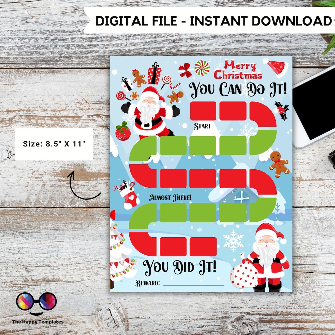 Printable Santa Claus Reward Chart | Christmas Reward Chart | Bedtime ...