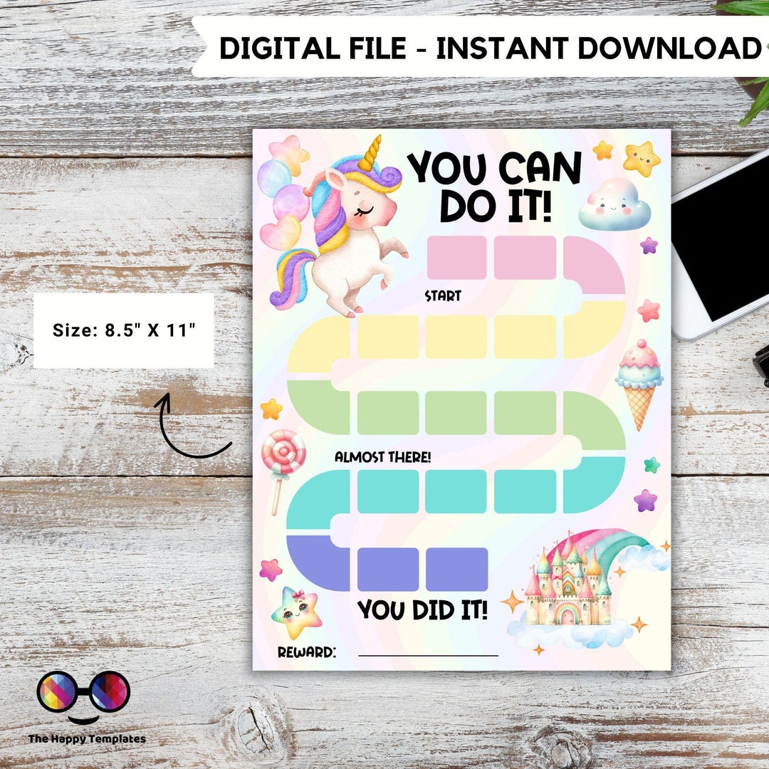 Printable Unicorn Training Reward Chart | for Toddler | Bedtime Chart ...
