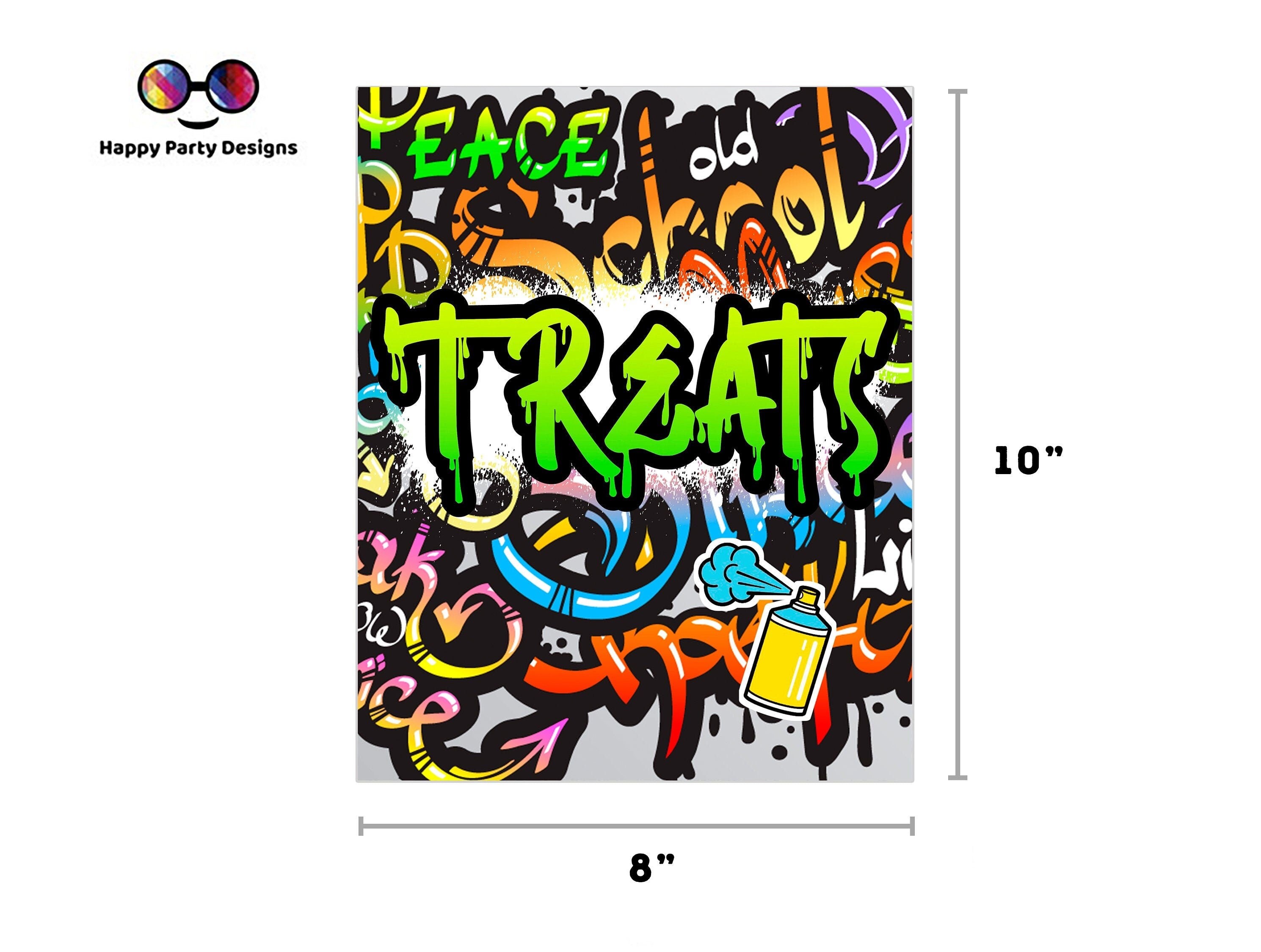 Editable Graffiti Sign Digital Graffiti Printable Buffet - Etsy