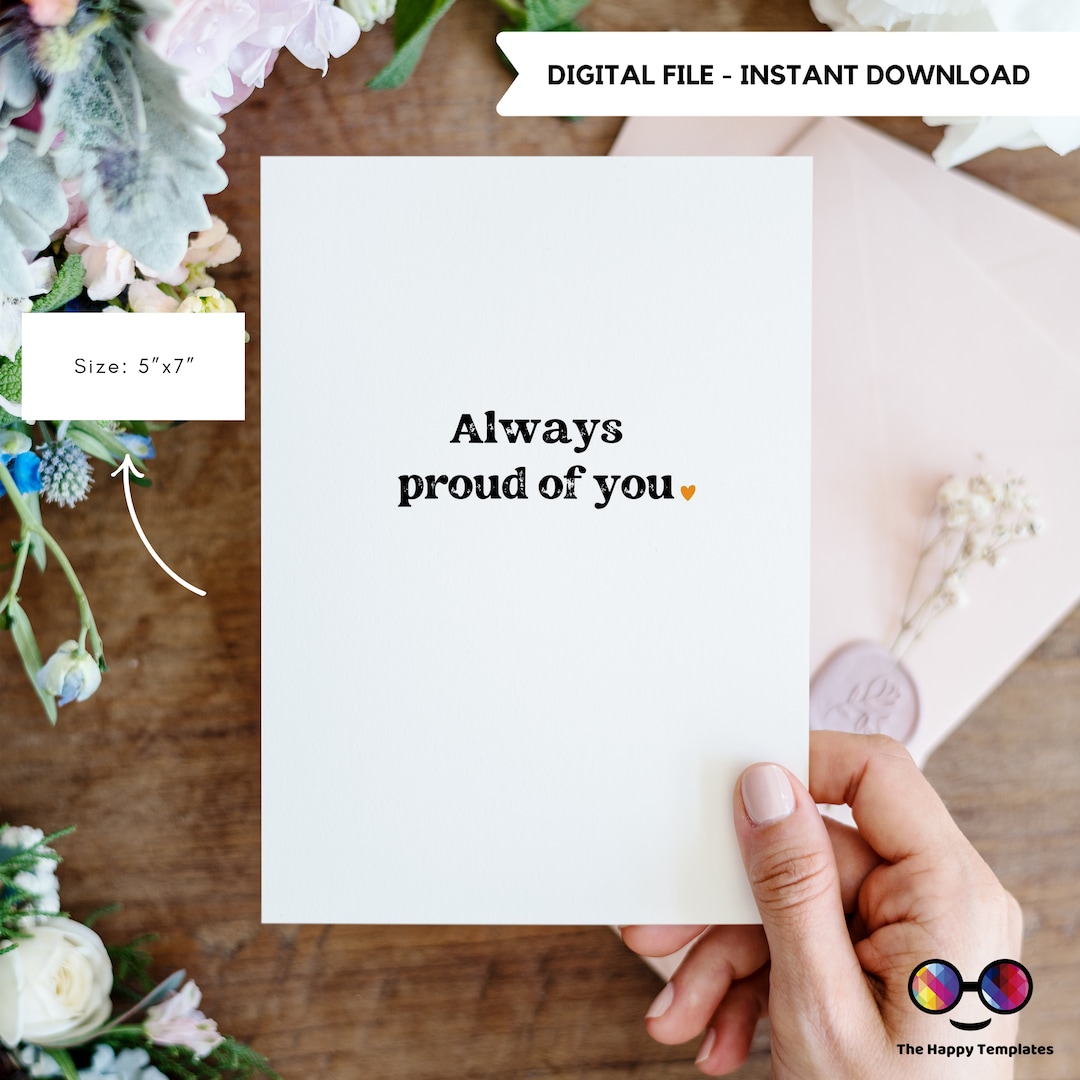Always Proud of You Card for Well Done Congratulations | Degree Exams ...