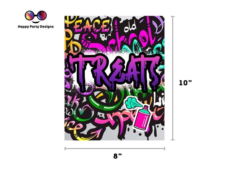 Editable Graffiti Sign Digital Graffiti Printable Buffet - Etsy