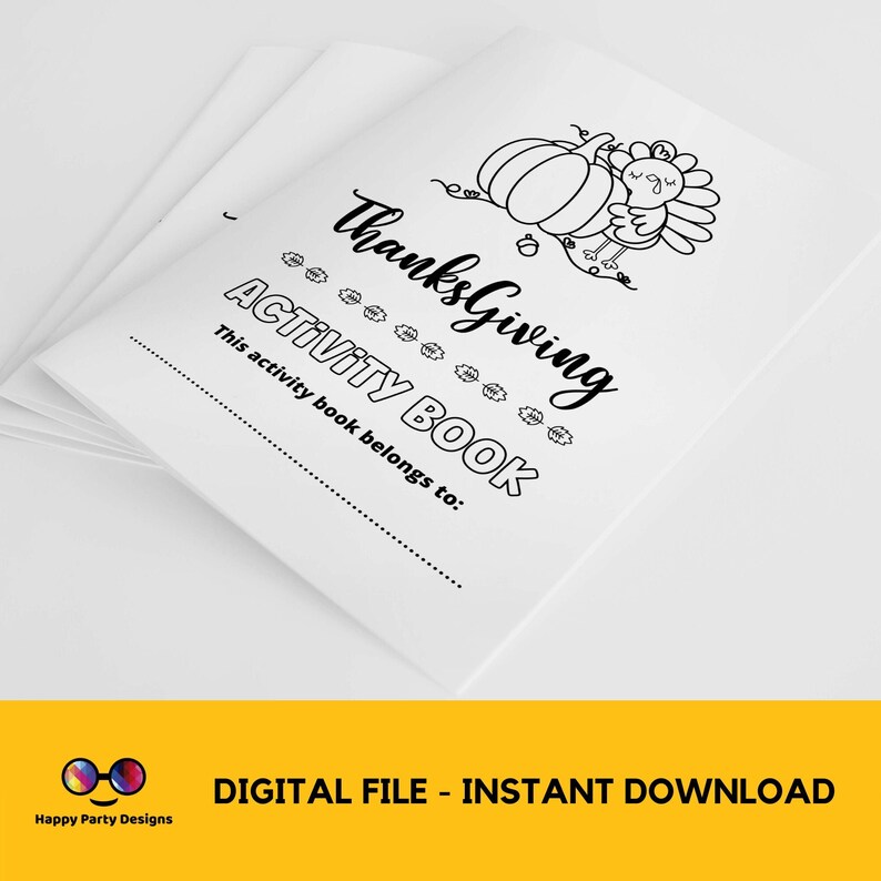 Thanksgiving Kids Activity Booklet | Coloring Book for Thanksgiving ...
