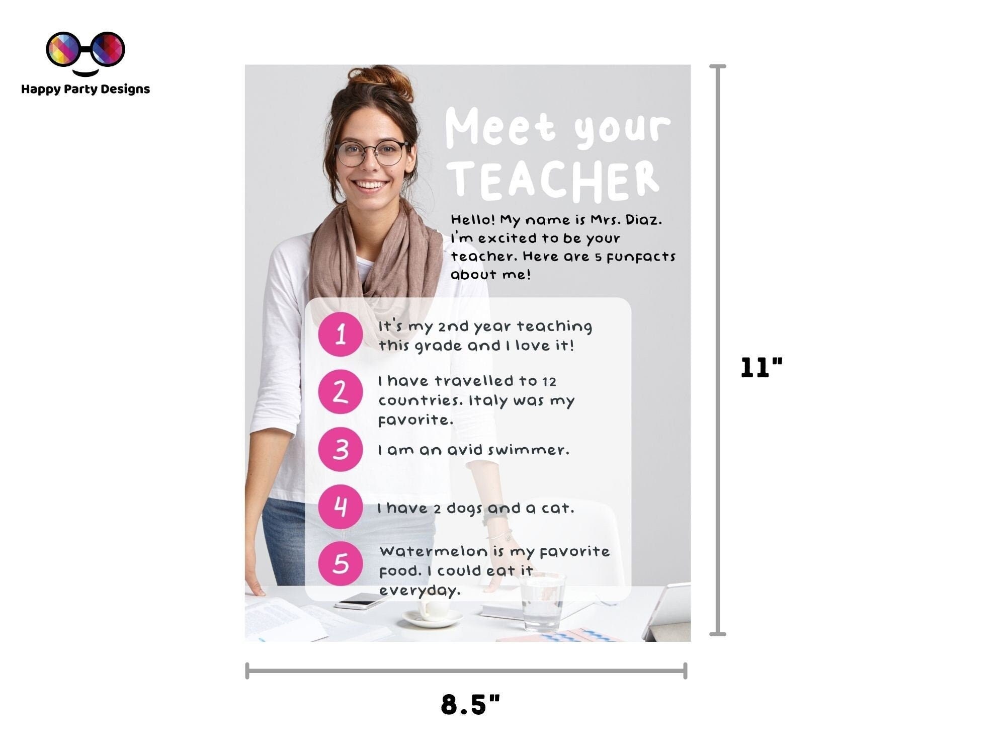 Editable Meet the Teacher Modern Template Meet the Teacher - Etsy Canada