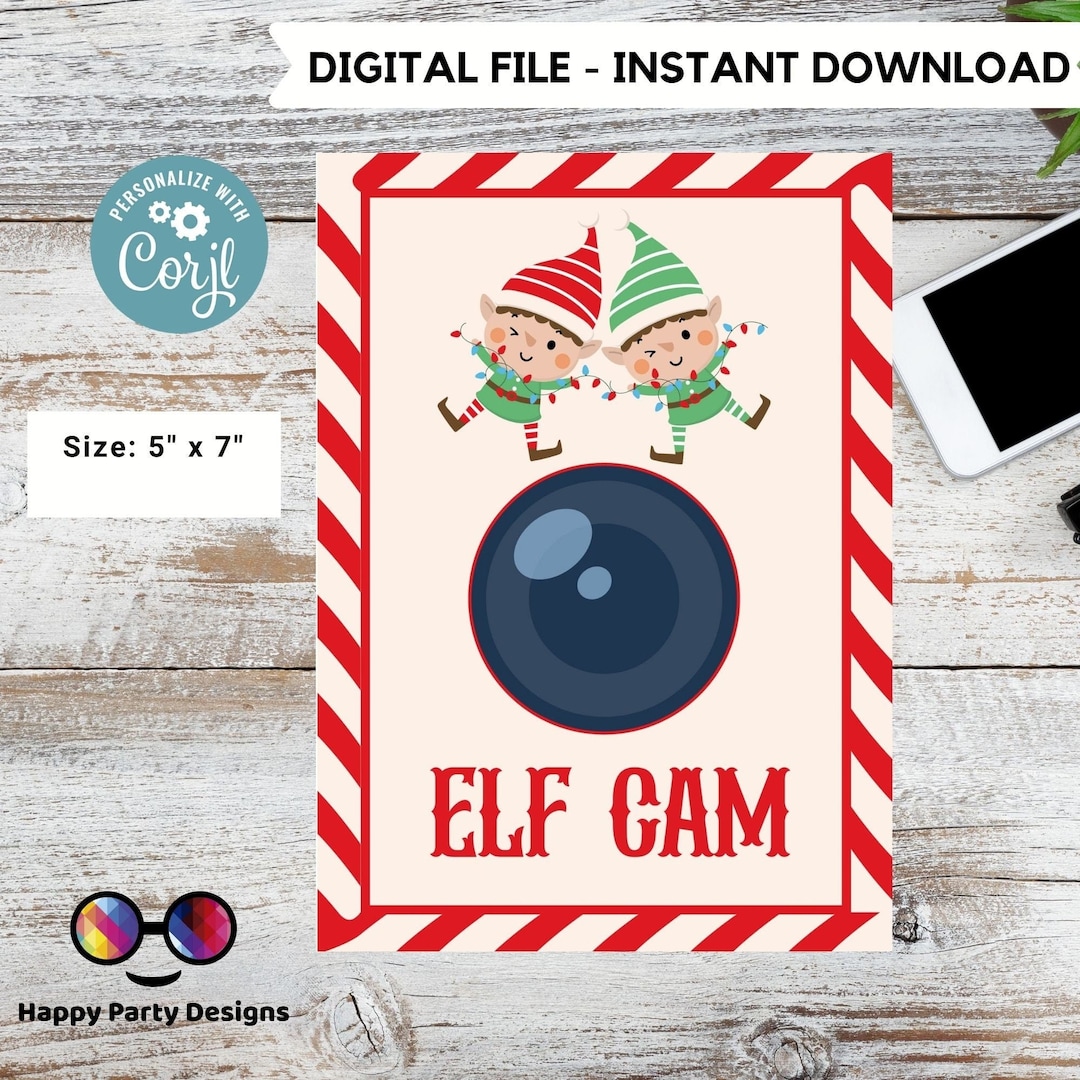 Editable Elf Surveillance | House is Under Elf Surveillance | Kids ...