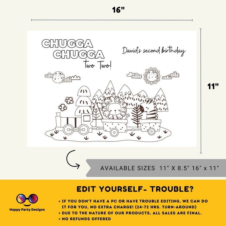 Editable Train Printable Activity and Coloring Pages Any Age - Etsy