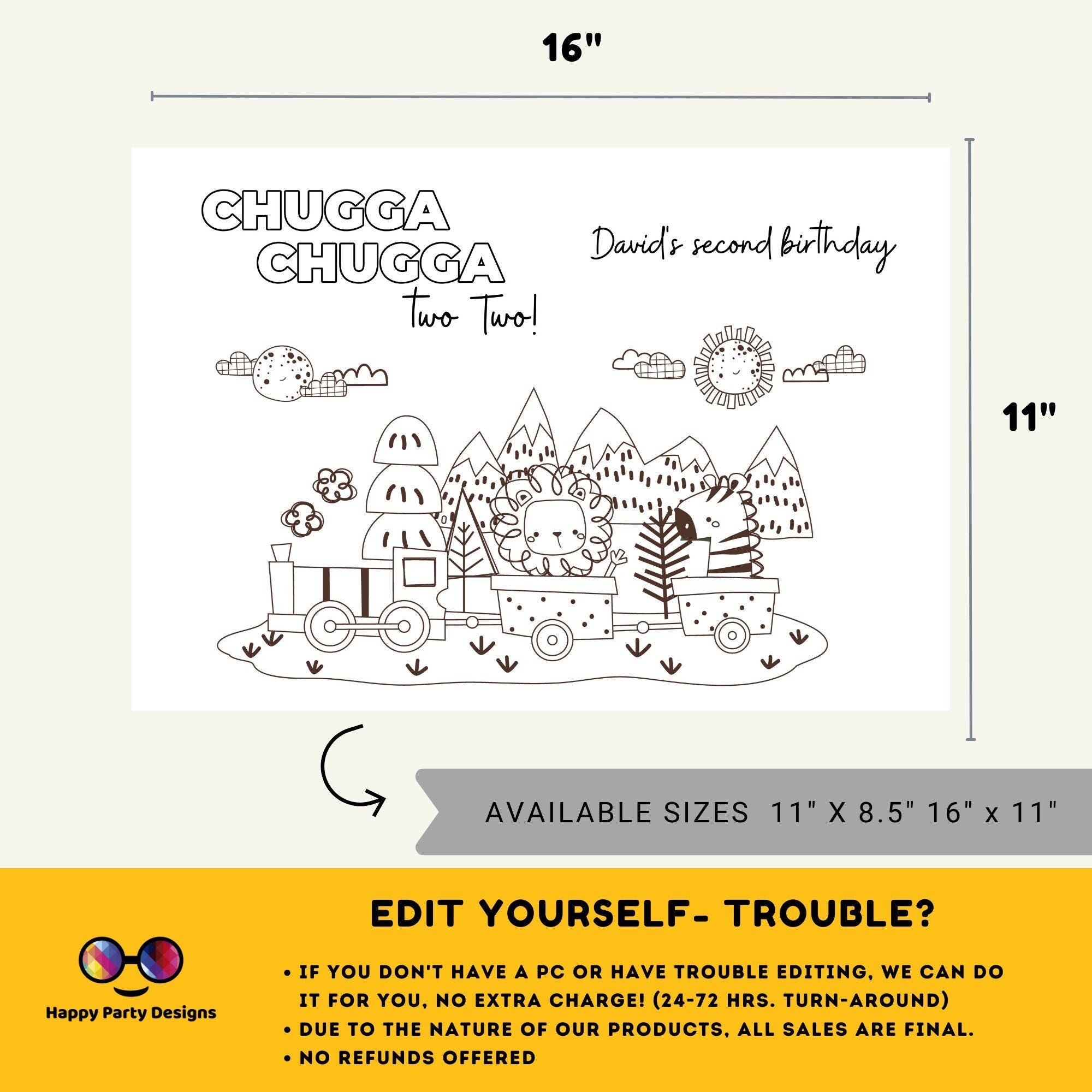 Editable Train Printable Activity and Coloring Pages Any Age - Etsy