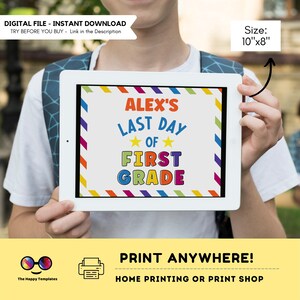 Editable Last Day of 1st Grade | First Grade Sign | Last Day of 1st ...