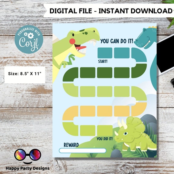 Dinosaur Reward Chart Printable Dinosaur Kids Behavior, 53% OFF