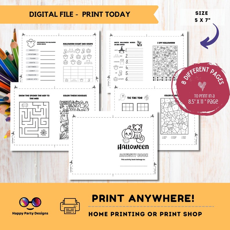 Halloween Activity Booklet | Coloring Booklet for Halloween | Printable ...