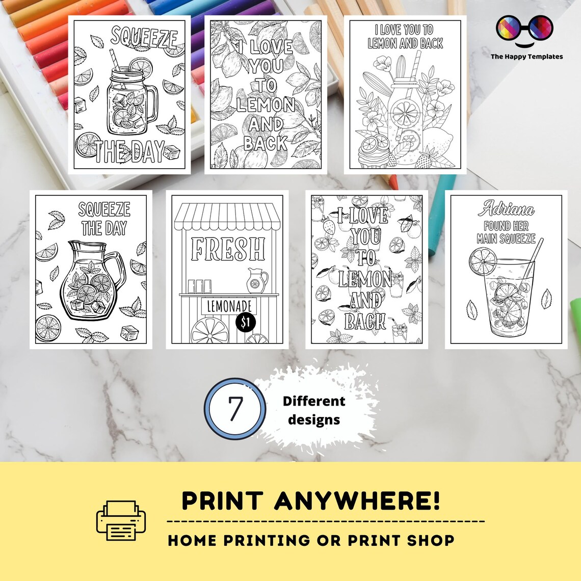 Editable Lemonade Coloring Pages | Found Her Main Squeeze | Lemon Party ...