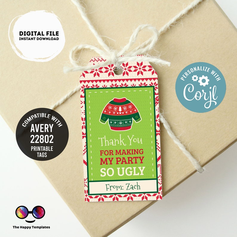 Thank You for Making My Party so Ugly | Ugly Sweater Party Printable ...