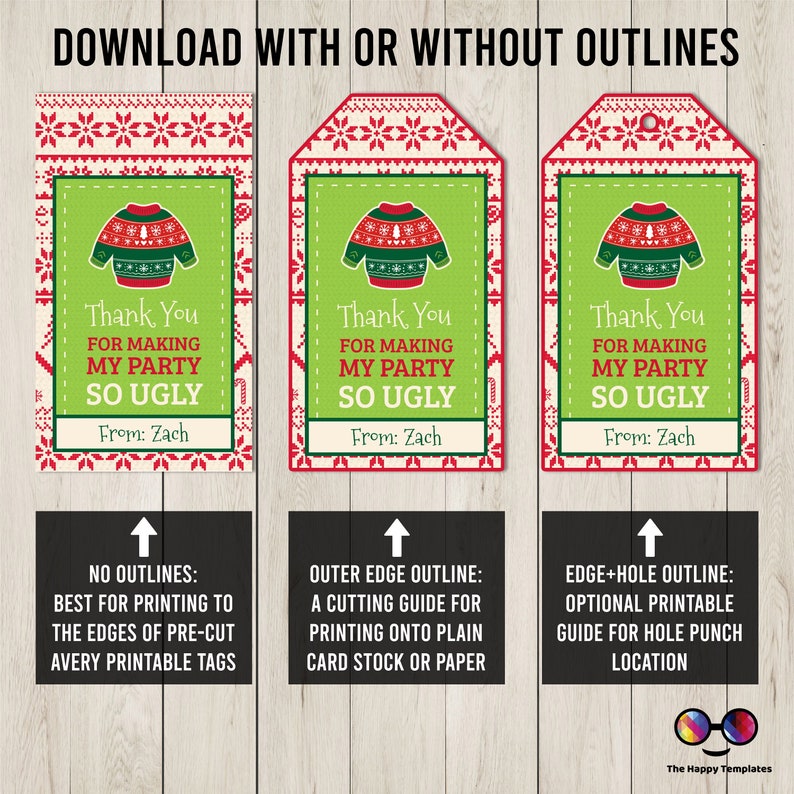 Thank You for Making My Party so Ugly | Ugly Sweater Party Printable ...