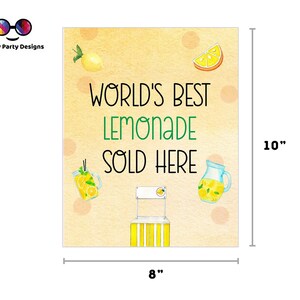Editable Lemonade Signs (3) | Lemonade Birthday | Lemonade Birthday ...