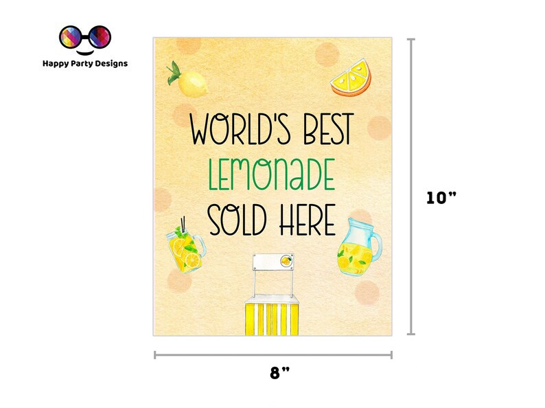 Editable Lemonade Signs 3 Lemonade Birthday Lemonade - Etsy