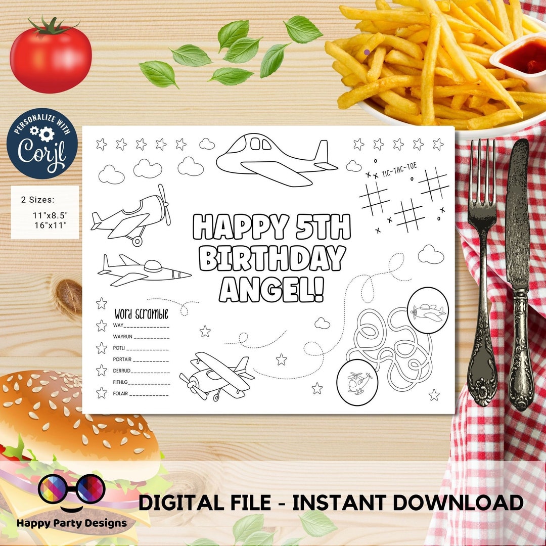 Editable Planes Coloring Activity Page | Airplanes Coloring Page ...