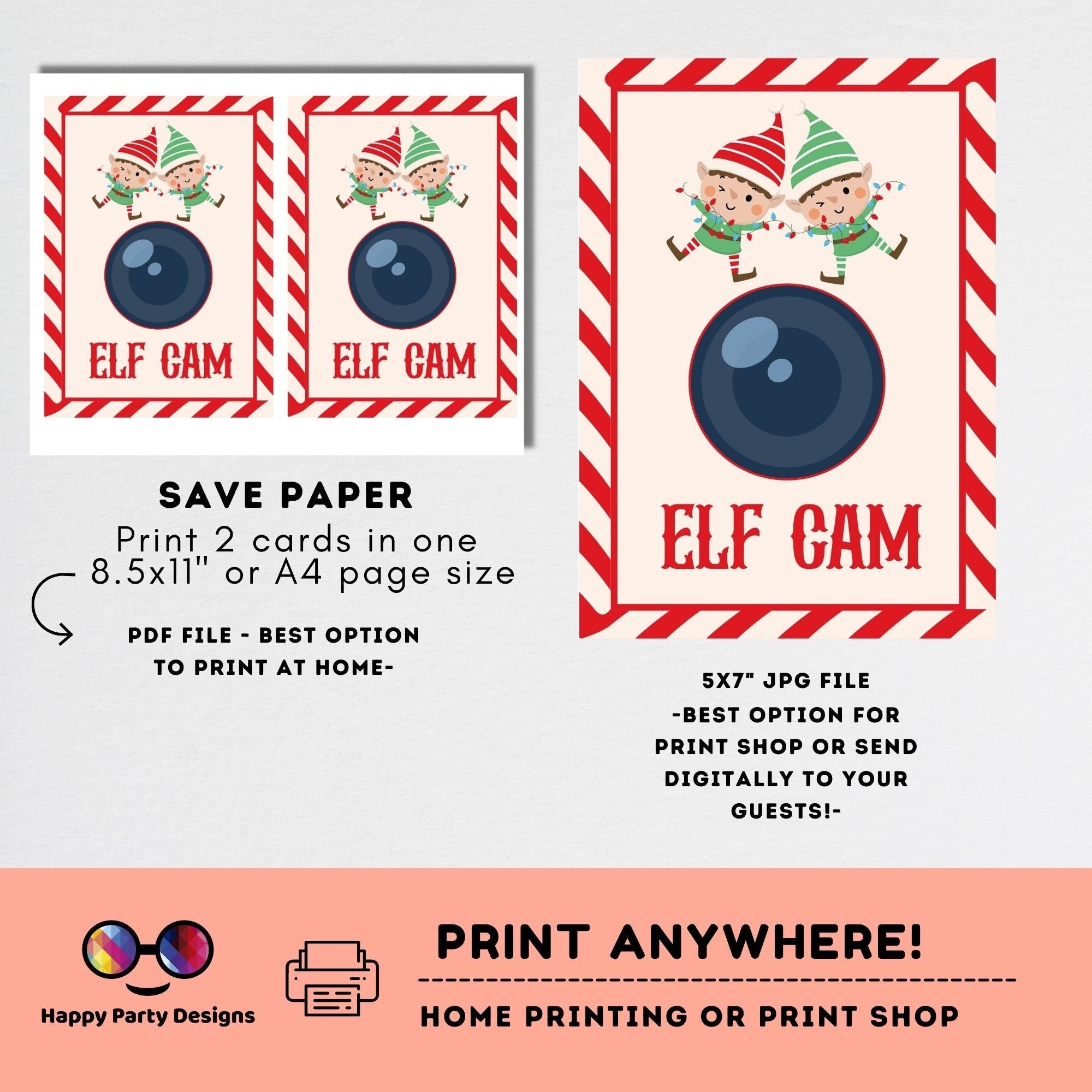 Editable Elf Surveillance | House is Under Elf Surveillance | Kids ...