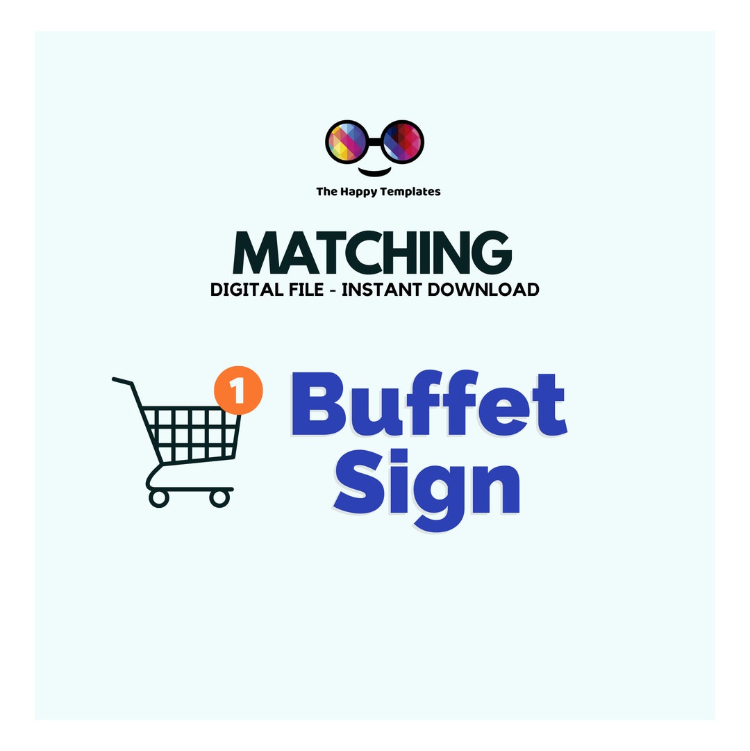 Matching Buffet Sign - Etsy