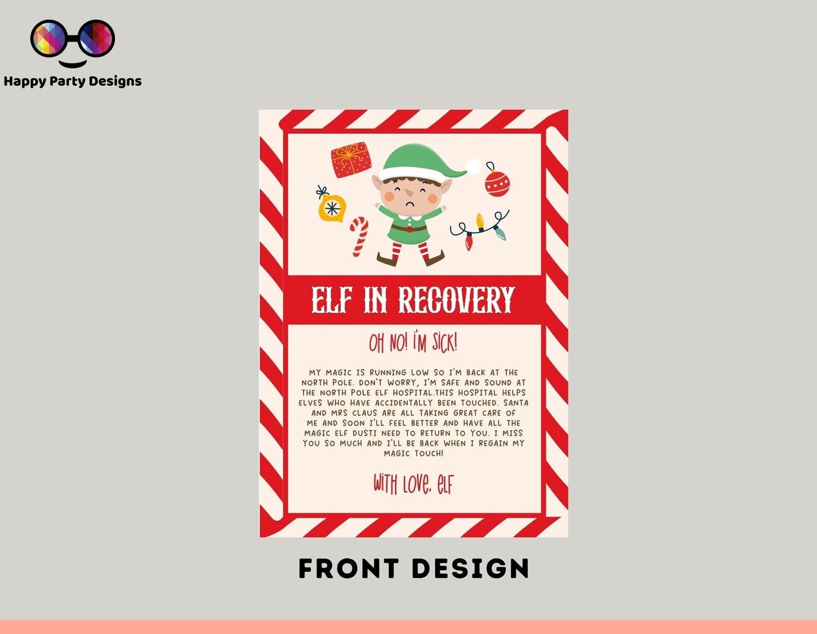 EDITABLE Elf Recovery Letter | Elf Touched | Elf Lost Magic | Elf I'm ...