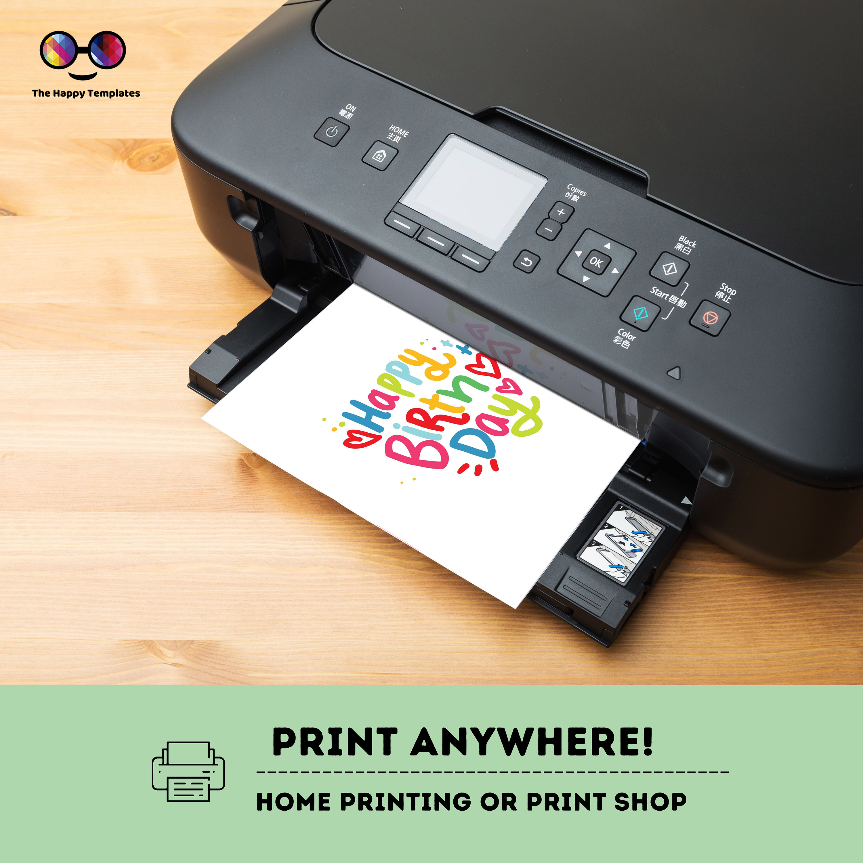 Printable Happy Birthday Card Birthday Greeting Card Happy - Etsy