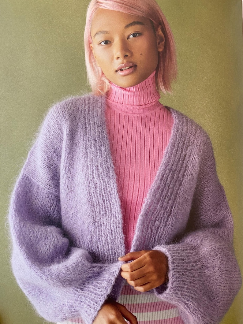 Balloon Sleeve Cardigan Knitting , Easy Level, Knitting for Her ...