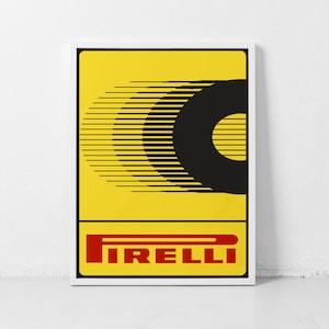 Vintage Pirelli Wall Art Poster - Etsy