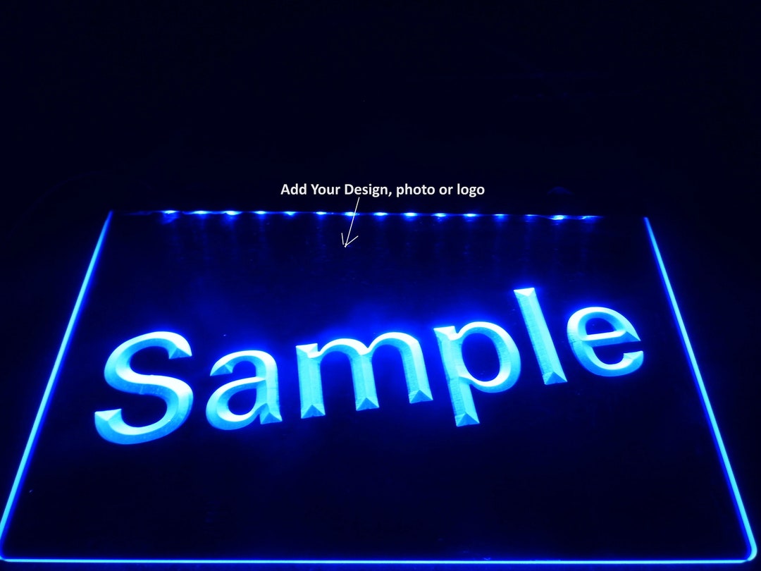RGB Multi Color Custom LED Carved Acrylic Sign Personalized Lighted ...