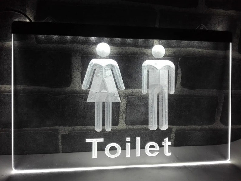 Men Women Male Female Toilet Restroom Washroom Sign Light RGB Multi ...